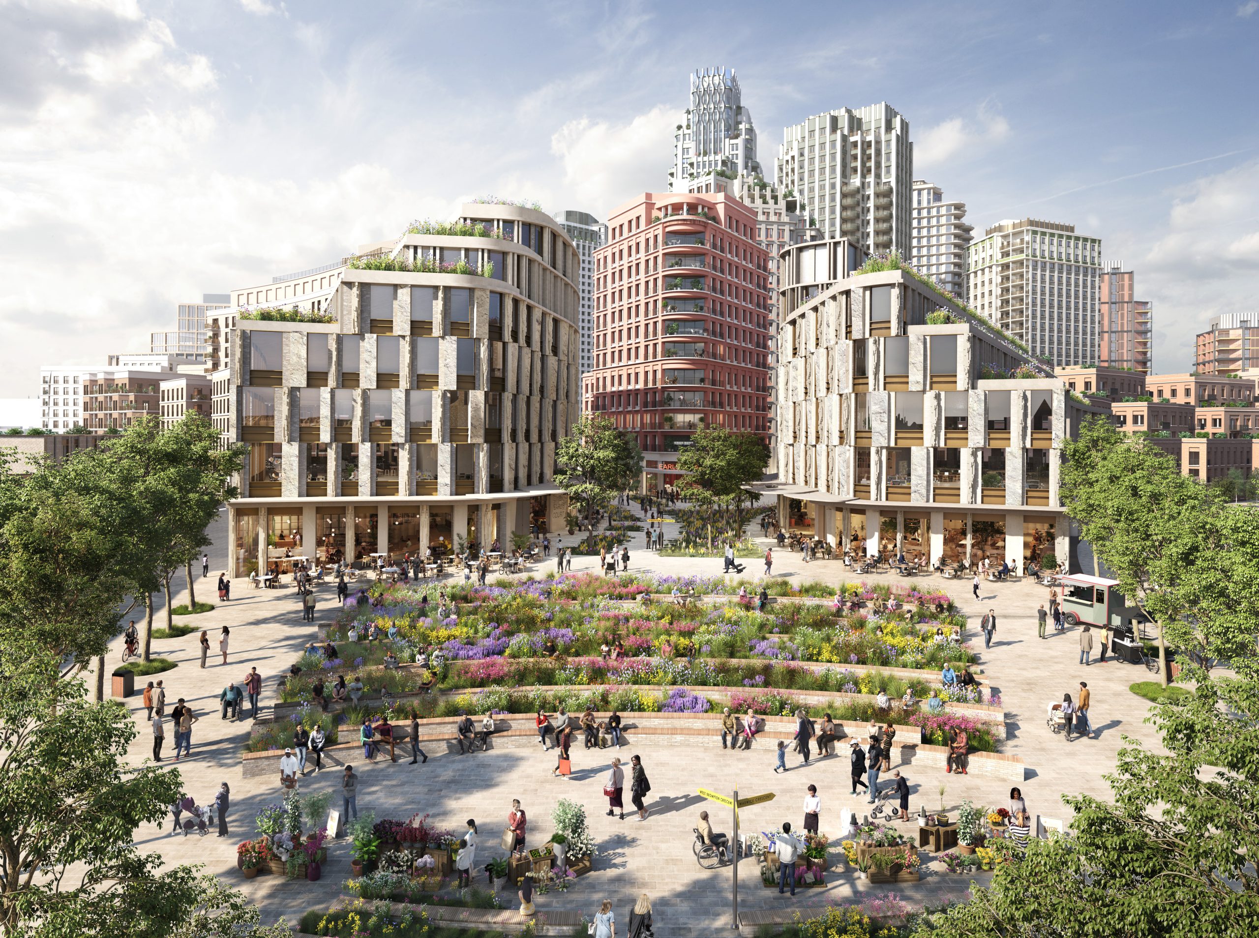 Design for First Buildings of Earls Court Masterplan Revealed - Delancey